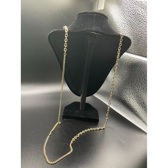 Jewelry | Gold Tone Extra Long Chain No Clasp Necklace Length 2 Inches ...